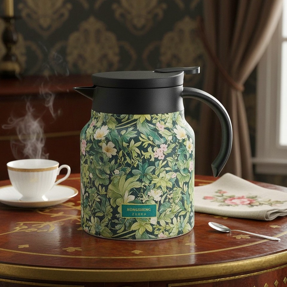 1000ml Vintage Vacuum Flasks Jug Kettle With Infuser Insulated Tea Pot ...