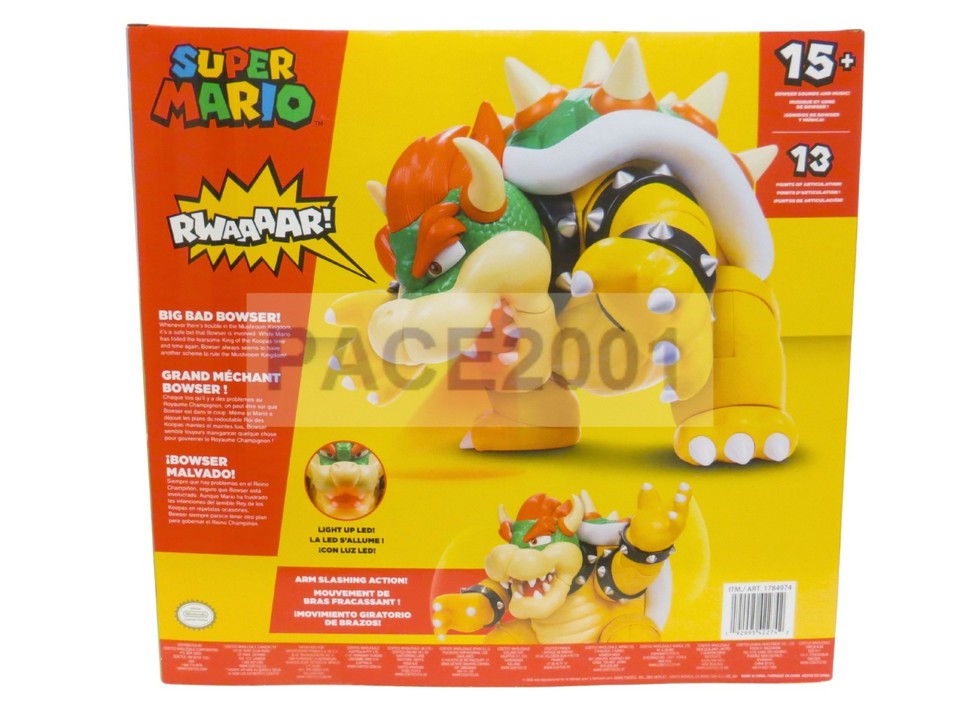 Nintendo Big Bad Bowser 12-Inch Figure with 15+ Bowser Sounds ...