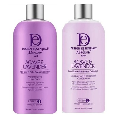 Design Essentials Agave & Lavender Blow Dry Shampoo & Conditioner 32oz ...