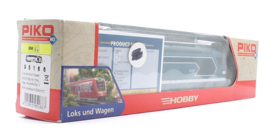 PIKO 'HO' GAUGE 95166 SNCF BLUE BB CLASS #567590 DIESEL LOCOMOTIVE ...