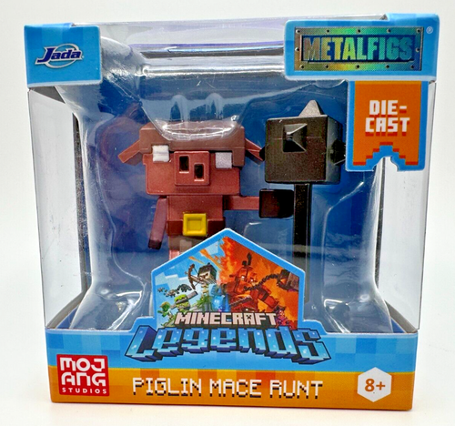 JADA METALFIGS MINECRAFT LEGENDS Die-Cast 2.5” Figure Piglin Mace Runt ...