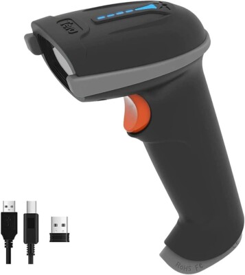 Tera Barcode GRAY Scanner Wireless 1D 2-in-1 Wireless+USB 2.0 Wired ...