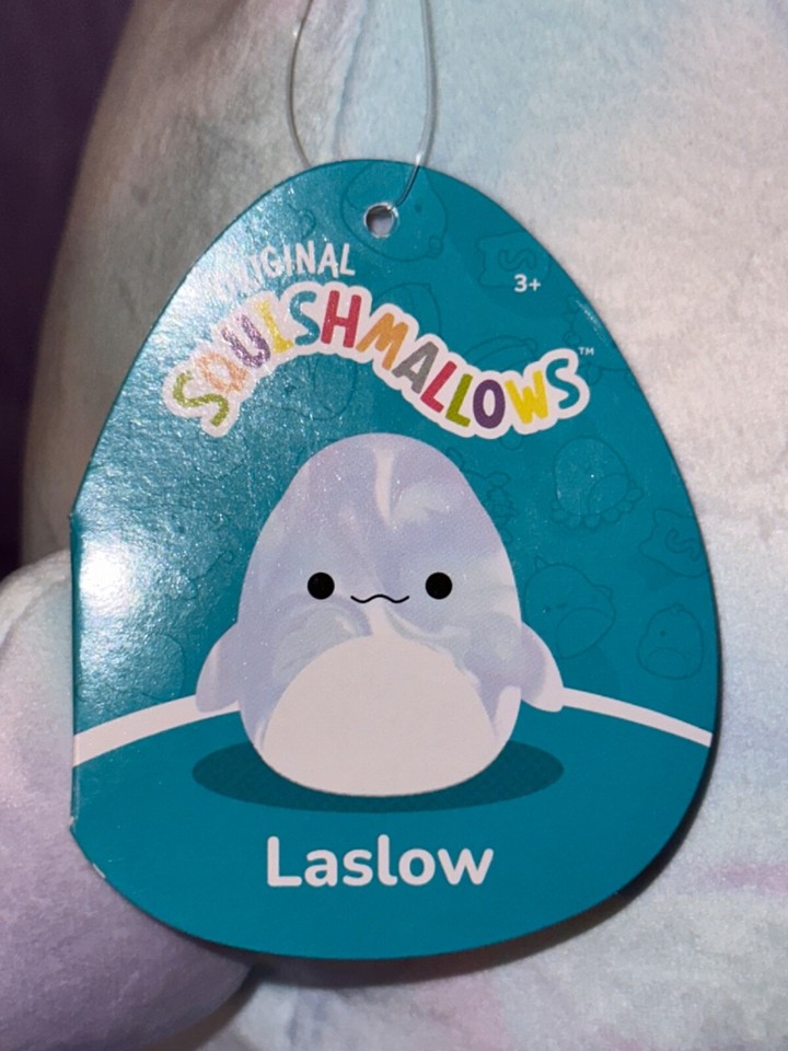 Squishmallows 12 inch Laslow Baluga Whale NEW w/Tags Sea Life Squad ...