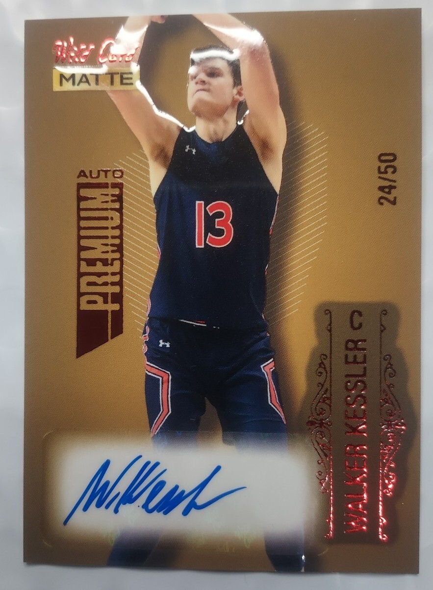 2022 Wild Card Walker Kessler GOLD RED Foil Premium AUTO 54/50 MB-A ...