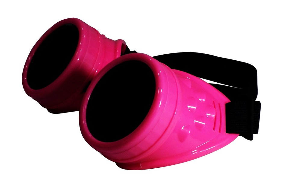 Pink Cyber Goggles Steampunk Welding Goth Cosplay Vintage Goggles ...