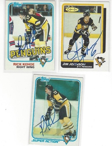 1981 OPC #17 Rick Kehoe Pittsburgh Penguins Autographed Signed Hockey ...
