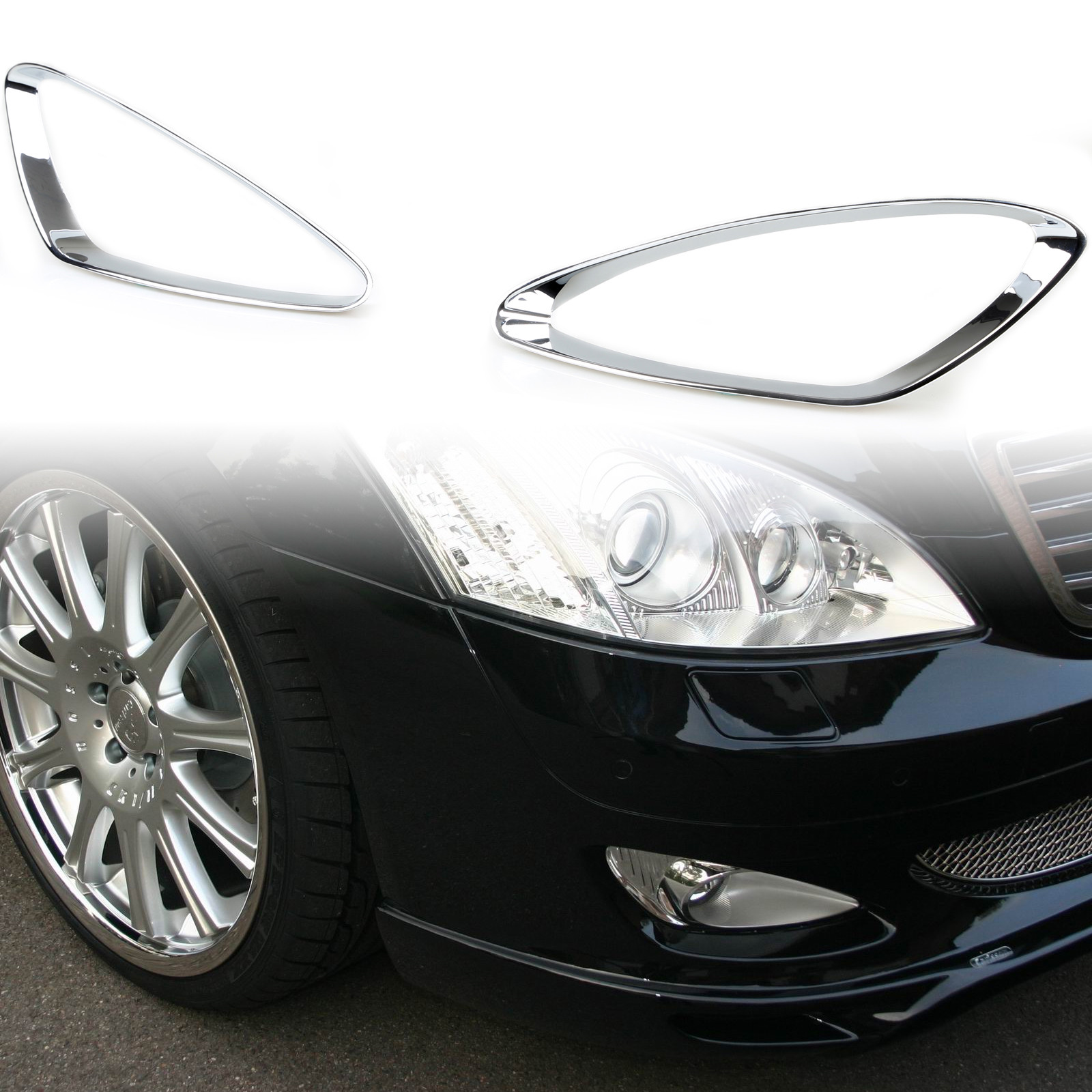 Chrome Fog Light Moulding Trim Frame For Mercedes Benz W221 Prefacelift ...