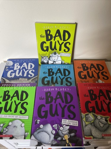 Lot of 8 "The Bad Guys" graphic novels - Aaron Blabey, PB, Scholastic ...