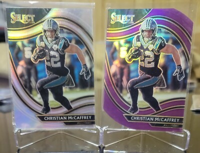 2020 Select Christian McCaffrey Field Level Purple Die-Cut + Silver ...