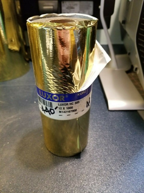 KURZ ALUFIN LUXOR HC 385 M142167900 440' / 1000' HOT STAMP GOLD FOIL ...