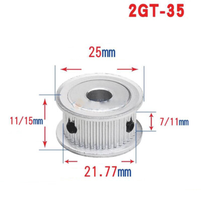 2GT-35T Timing Belt Pulley Gear Wheel Sprocket 5-10mm Bore For 7/11mm ...