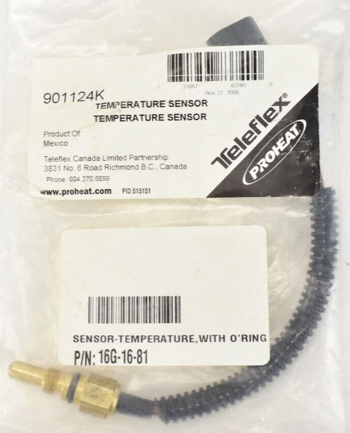 TeleFlex Proheat 901124K / 16G-16-81 Temperature Sensor | eBay