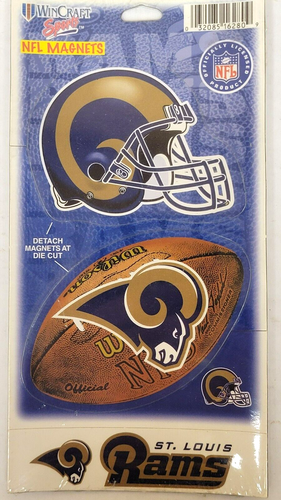 NFL St. Louis Rams 3 Piece Magnet Set, NEW | eBay