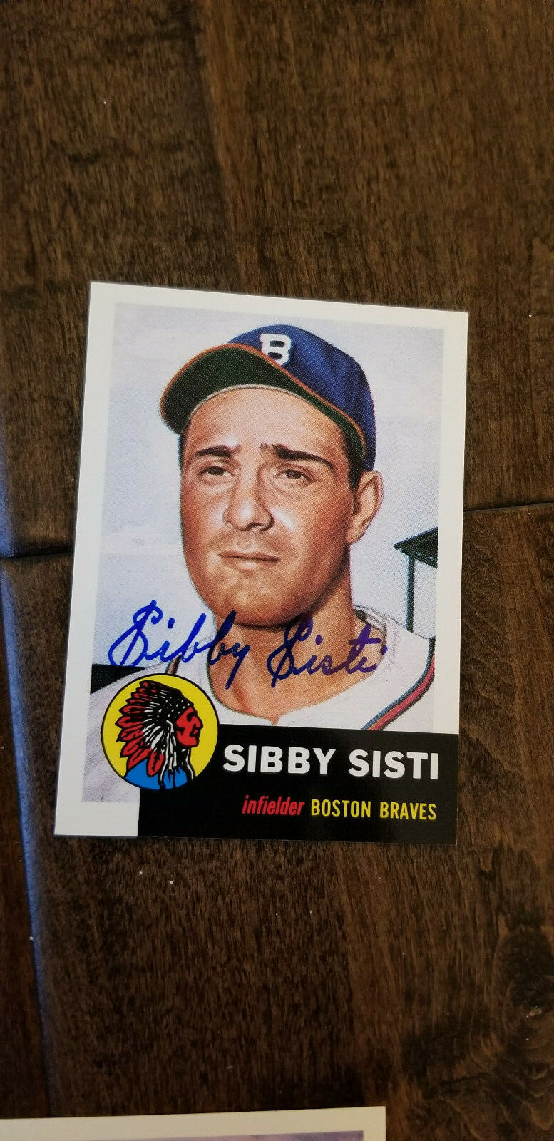 1991 TOPPS 1953 ARCHIVES SIGNED AUTO CARD SIBBY SISTI BOSTON BRAVES ...
