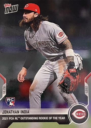 2021 Topps Now JONATHAN INDIA RC Outstanding NL Rookie of the Year #PCA ...