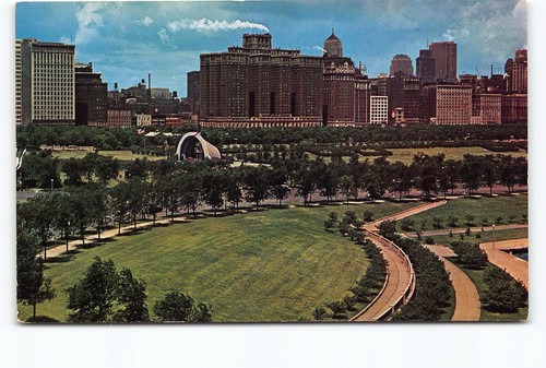 Grant Park Band Shell Chicago Illinois IL Chrome Postcard Vtg Unposted ...