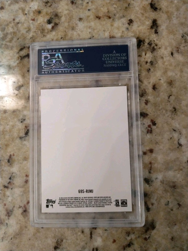 2013 TOPPS ARCHIVES 1969 4 IN 1 STICKERS #RJMJ RTH/JCKSN/MTNGLY/JTR PSA ...