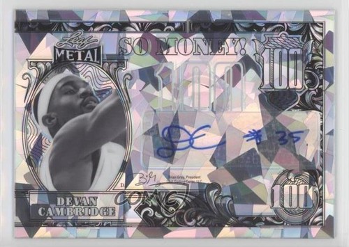 2021-22 Leaf Metal So Money Auto Silver Crystals Devan Cambridge #SM ...