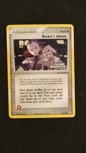 Pokemon Rocket's Admin 86/109 Holo Stamped - Team Rocket Returns - EXC ...