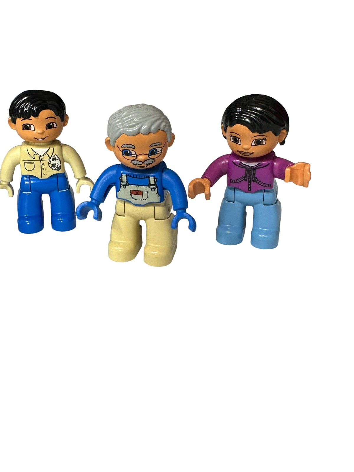 Lego Duplo Figures Lot Ville 4 People Mom Dad Kid Grandpa Hispanic ...