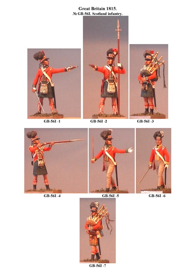 VID soldiers - GB-56I. Scotland infantry, Britain 1815 - 60 mm metal ...