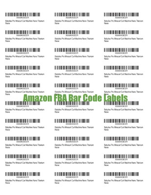 Fulfilled by Amazon (FBA) Blank Bar code Labels Print Your Own Merchant ...