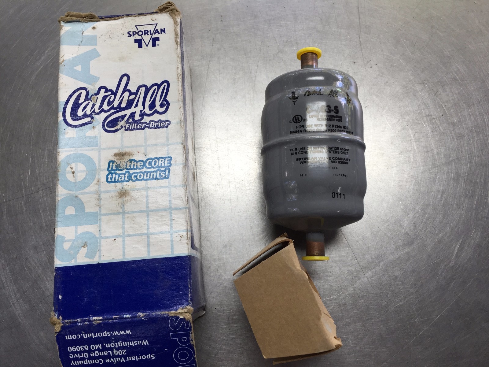 401021 Sporlan C-163-S Liquid Line Filter Drier 8R013 3/8" ODF Solder ...