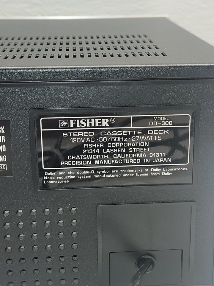 Vintage Fisher Studio- Standard / DD-300 Stereo Cassette Deck | eBay