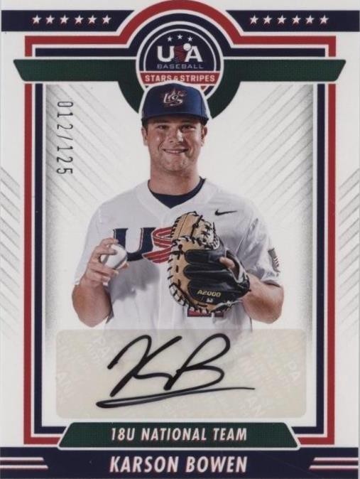 2022 Panini USA Baseball Stars & Stripes - 18u National Team Signatures ...