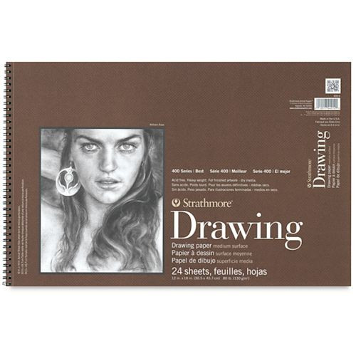 400 Series Strathmore Drawing Paper, Medium Surface, 12"x18", 24 Sheets ...