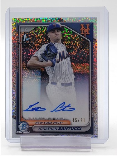 JONATHAN SANTUCCI 1 2024 BOWMAN CHROME DRAFT 1ST SPARKLE AUTO /71 Q3855 ...
