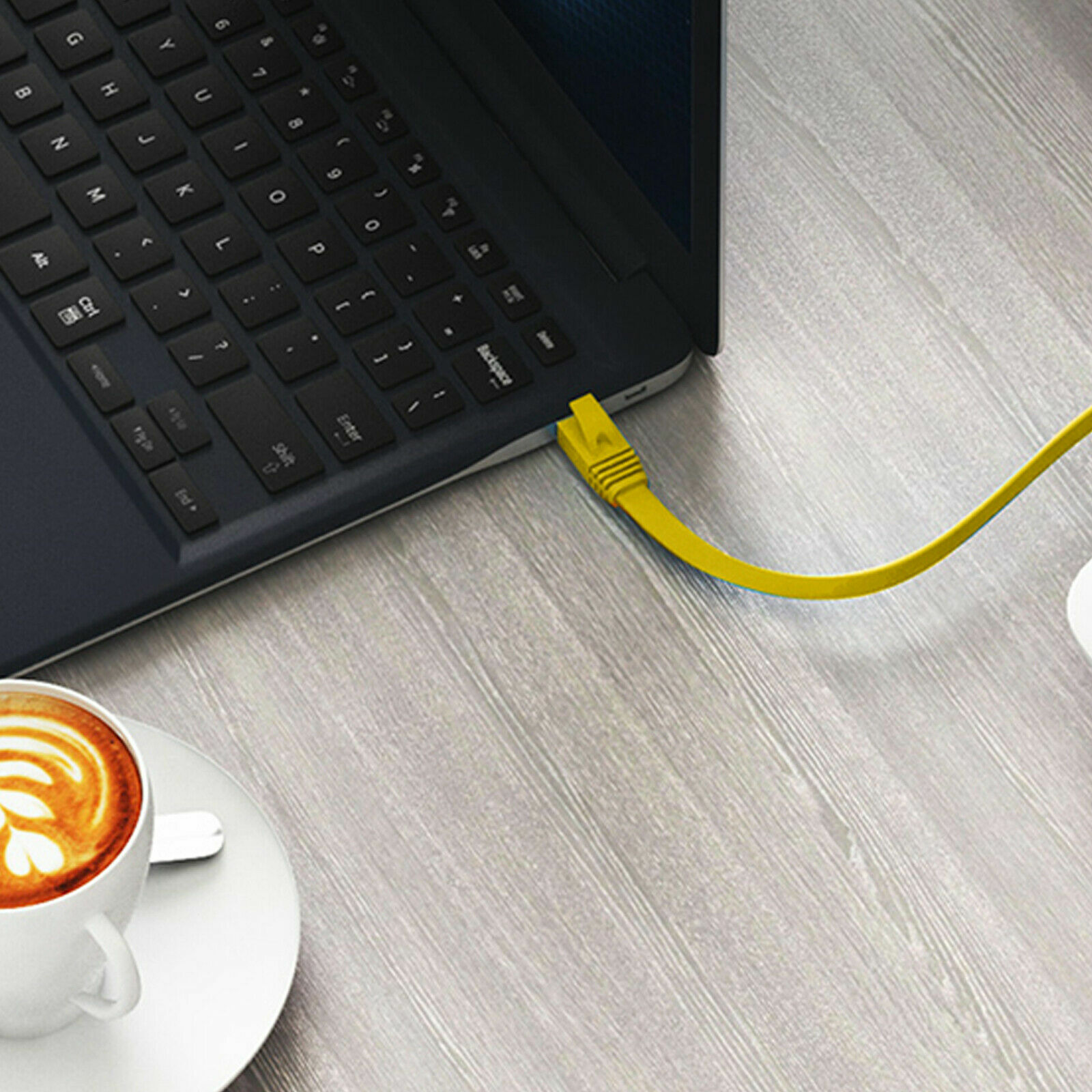 Gold Plated Cat7 RJ45 10Gbps Flat Ultra Thin Ethernet Network PC Patch ...