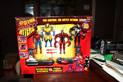 1998 Marvel Spiderman Heavy Hitters 4 pack Wolverine Venom Carnage Toy ...