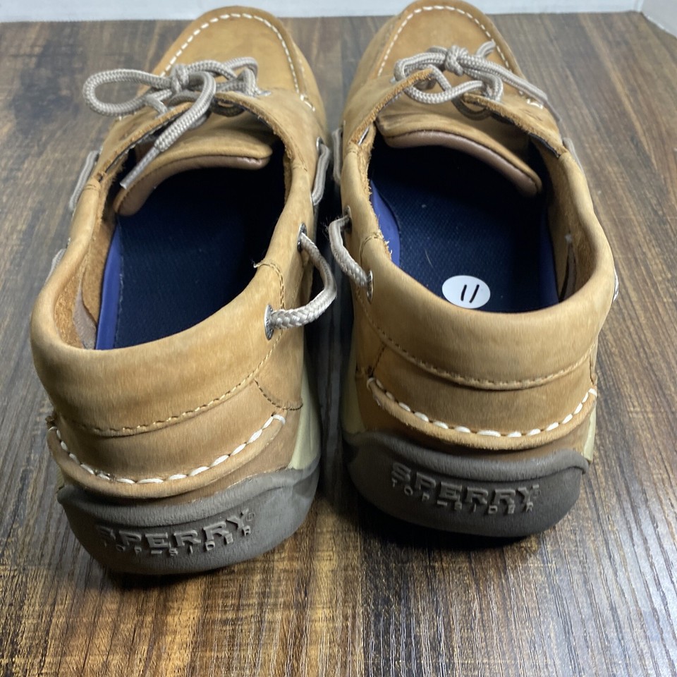 Sperry Top Sider Mens Intrepid 2 Eye STS21592 Brown Leather Boat Shoes ...