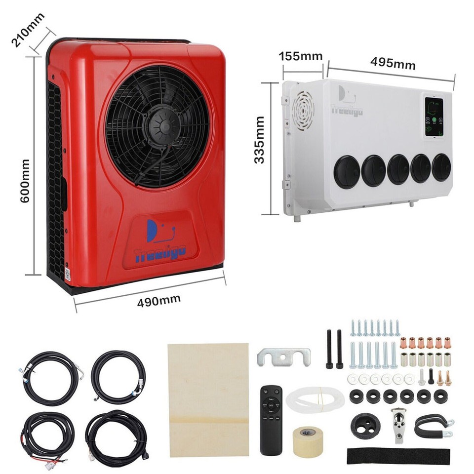 12V/24V Mini Split Air Conditioner RV Bus Truck Air Conditioner AC Unit ...