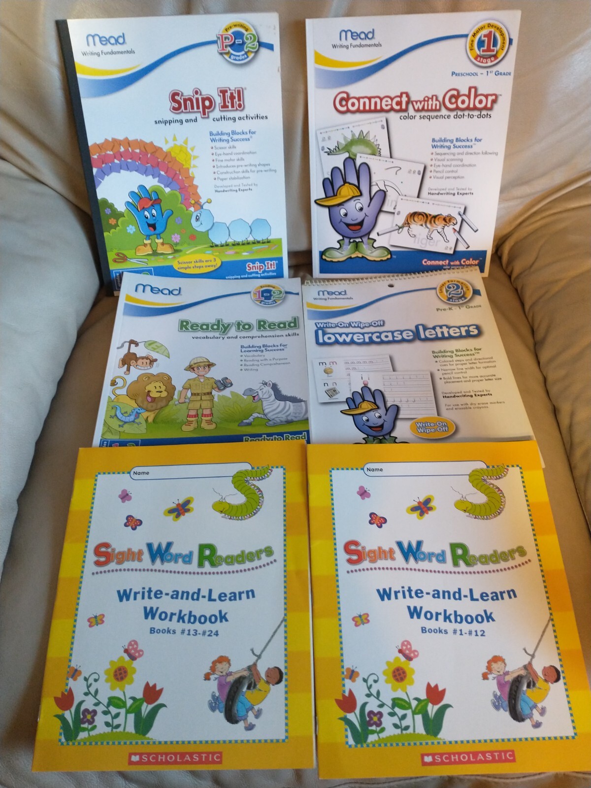 Mead Writing Fundamentals scholastic Sight Word readers lot 6 ...