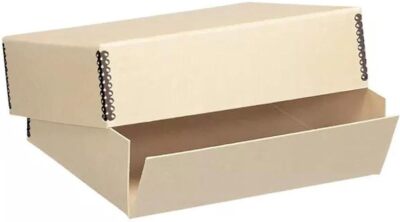 Lineco Museum Archival Drop-Front Storage Box, Acid-Free with Metal ...