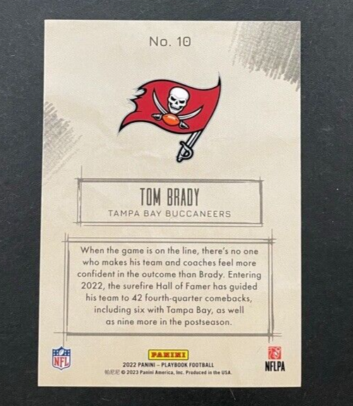 2022 Panini Playbook - Tom Brady #10 Tampa Bay Buccaneers - Sketchbooks ...