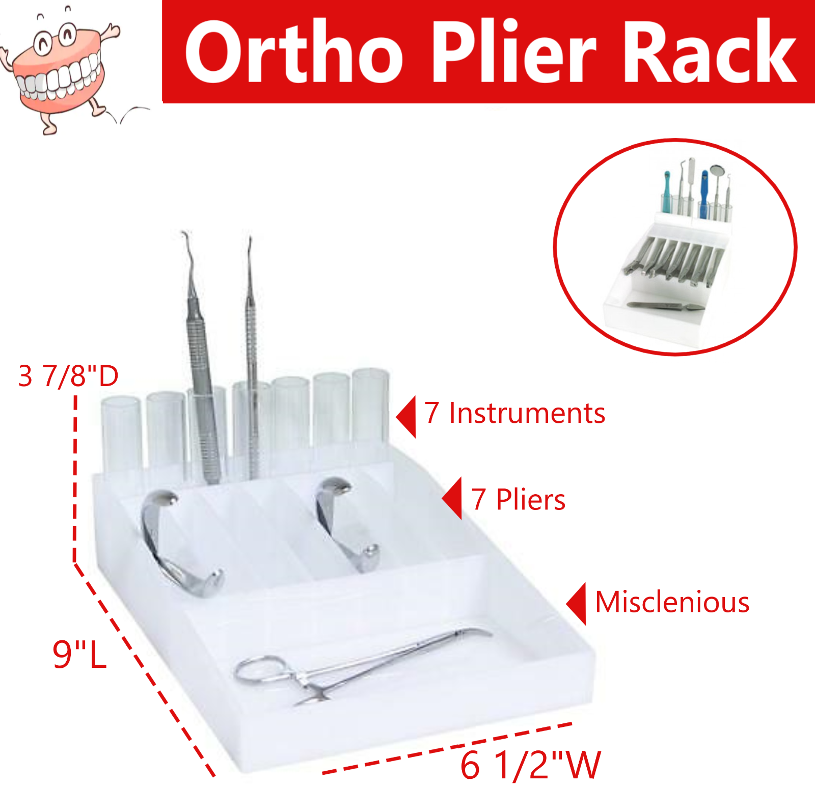 Dental Ortho Plier Rack & Wire Holder (Drawer Type) Orthodontic ...