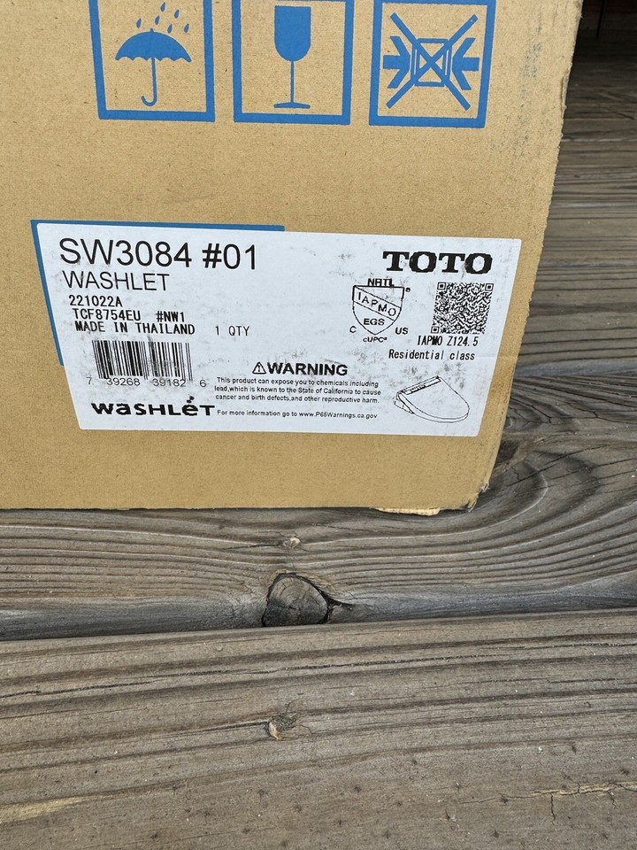 TOTO SW3084 #01 Washlet C5 Elongated Electronic Bidet Toilet Seat White ...