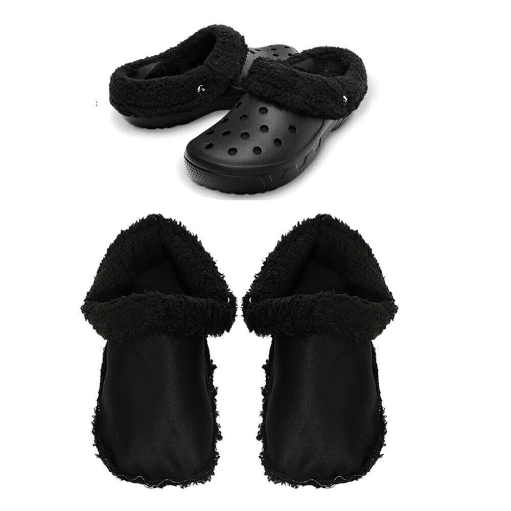 For Replacement Croc Fur Insoles Liners Furry Inserts Croc Shoes Clogs ...