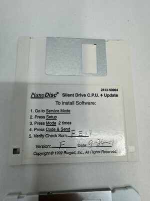 piano disc silent drive cpu update floppy disc F 2001 fe17 | eBay