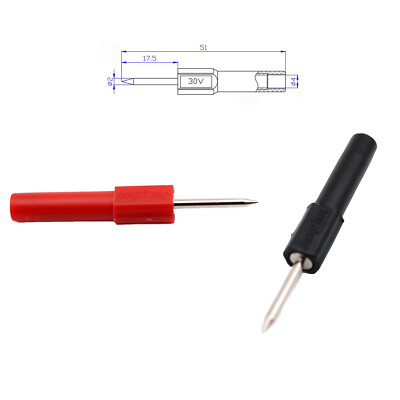 2pcs Adaptor 2mm PROBE- 4mm Banana Socket Connector Test Pin Tip ...