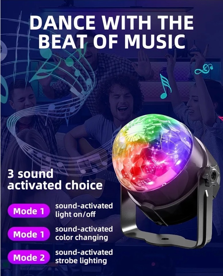 Disco Party Strobe Dj Ball Lights for Parties with Remote Control for New Years | eBay