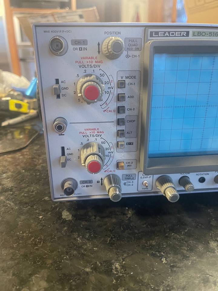 Leader LBO-516 100Mhz Delayed Time Base Oscilloscope 2 Analog Channel ...