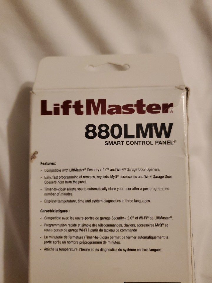 Liftmaster 880LMW Smart MyQ Control Panel Maintenance Alert System ...