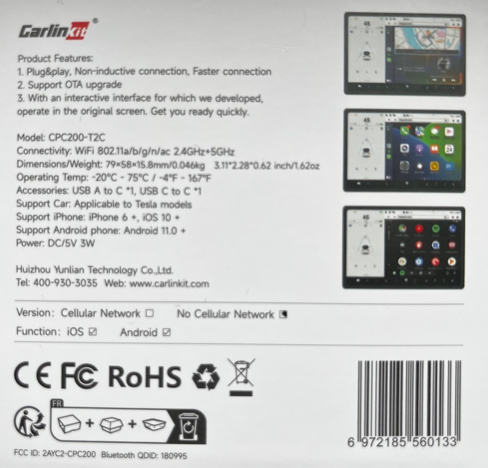 carlinkit FOR TESLA - Apple Car Play im Tesla display | eBay.de