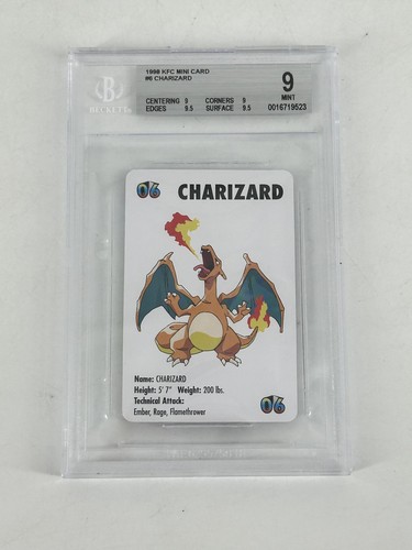 Pokemon KFC Mini Card Charizard #06 BGS 9 MINT | eBay