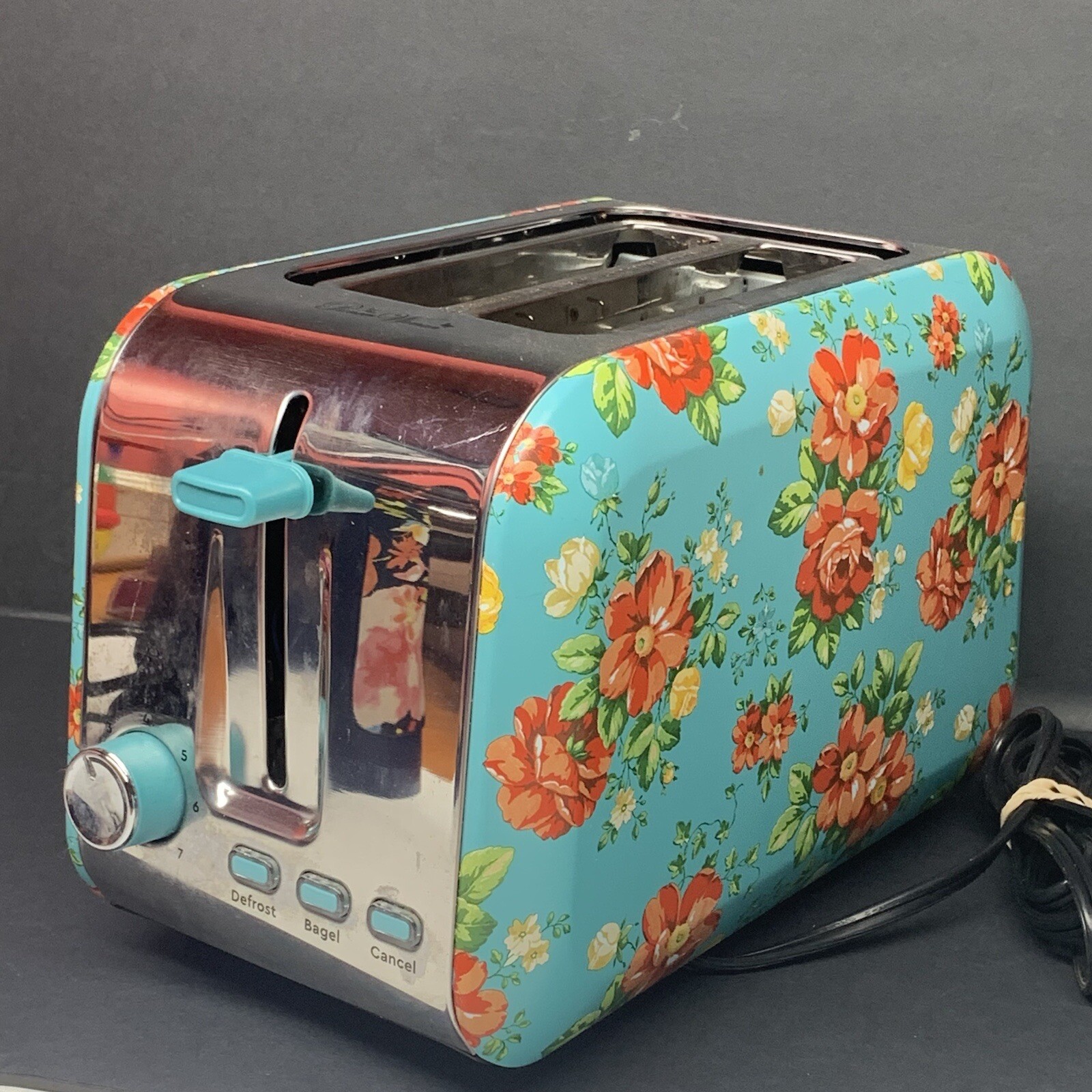 Pioneer Woman Vintage Floral 2-Slice Toaster - Teal for sale online | eBay