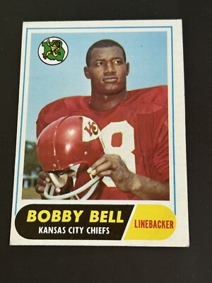 1968 Topps Football #93 Bobby Bell HOF EX/EX+ AFL Kansas City Chiefs ...